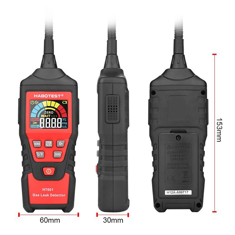 Gas Leak Detector Portable Combustible Gas Analyzer With LCD Display ...